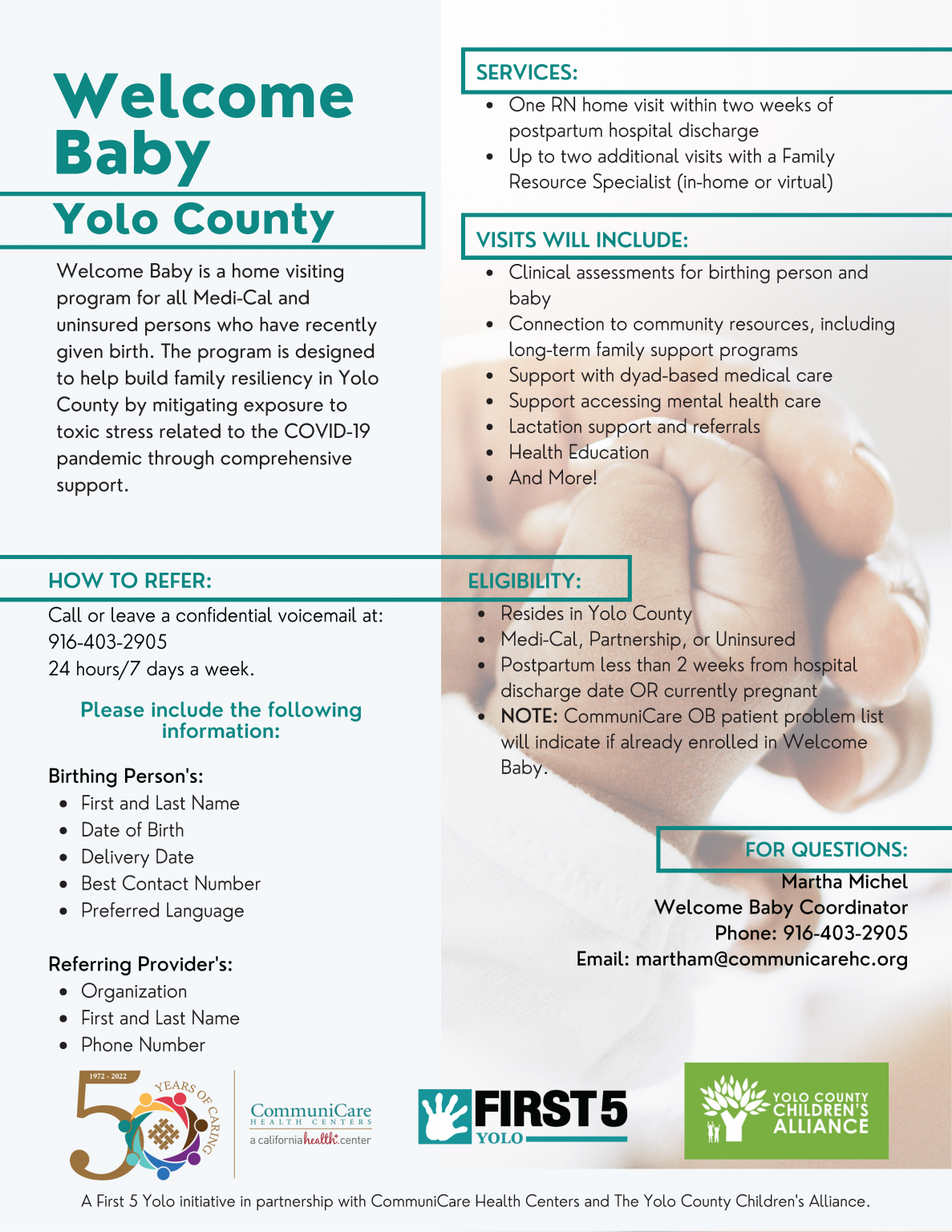 First 5 Yolo Launches Welcome Baby - First 5 Yolo